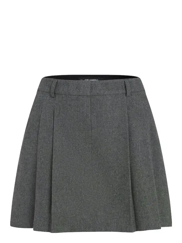 Karl Lagerfeld Pleated Mini Skort - Grey