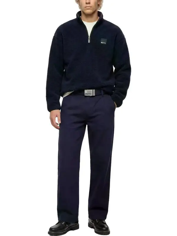 Karl Lagerfeld Boxy Half-zip Sweater - Blue