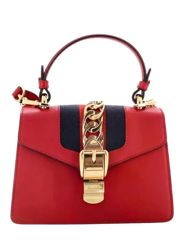 Gucci Sylvie Leather Mini Satchel - Red