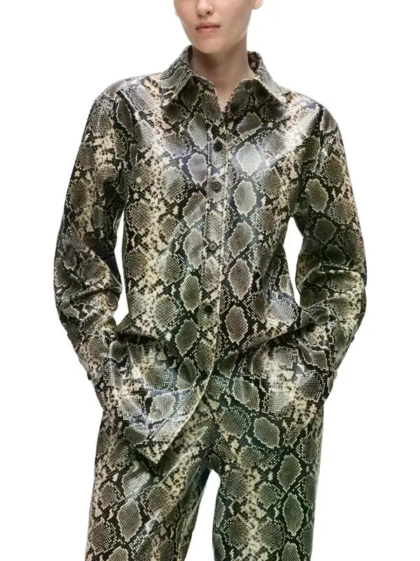 Karl Lagerfeld Faux-python Overshirt - Neutrals