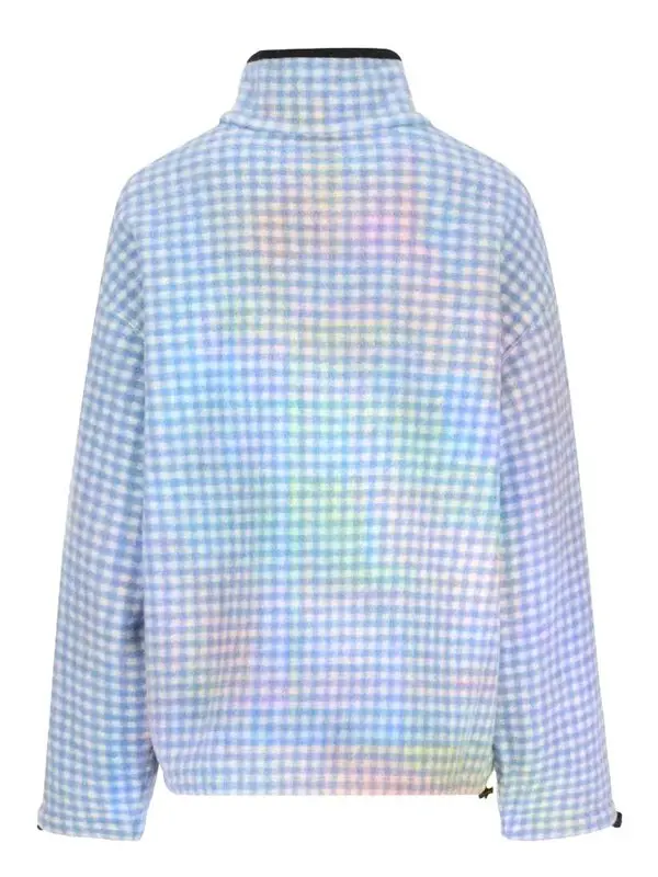 Miu Miu Gingham Check Embroidered Jacket - Blue