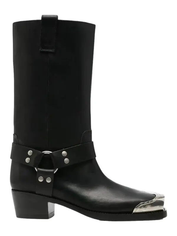 Paris Texas Roxy Metal-toe Boots - Black