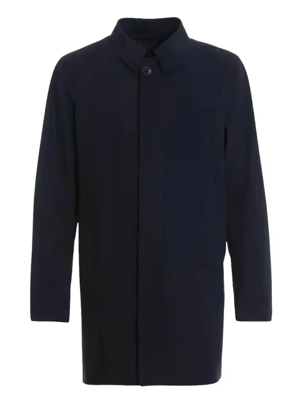 Herno Concealed-fastening Car Coat - Blue