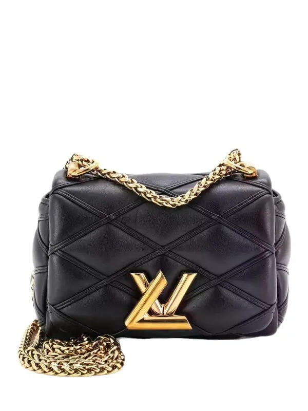 LOUIS VUITTON Pico Go-14 Handbag Malletage Leather Crossbody Bag - Black