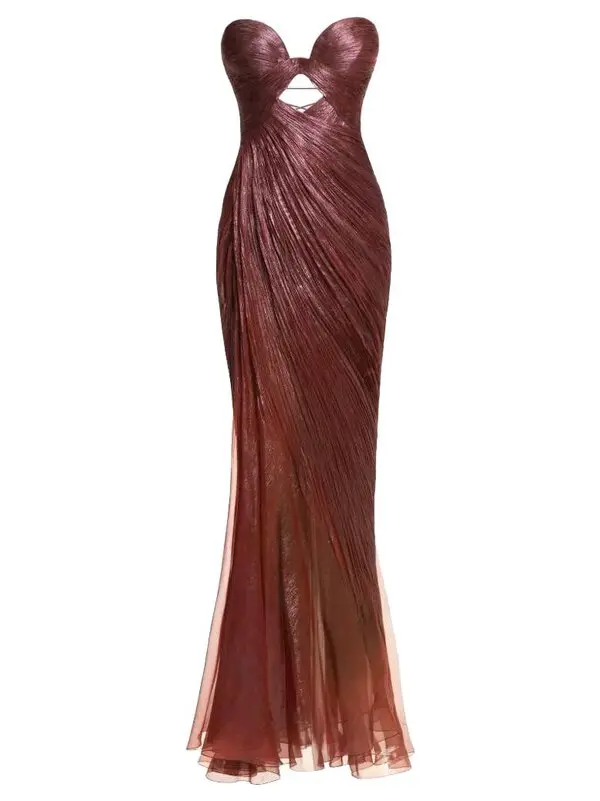 MARIA LUCIA HOHAN Zephyra Cut-out Maxi Dress - Brown