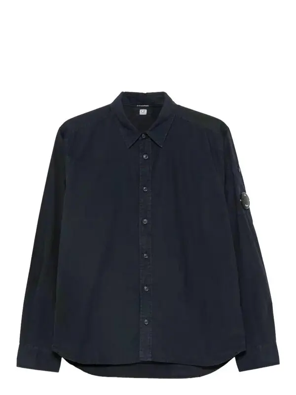 C.P. COMPANY Lens-detail Button-up Shirt - Blue