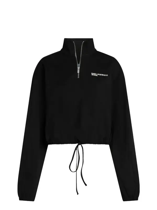 Karl Lagerfeld Half-zip Sweatshirt - Black