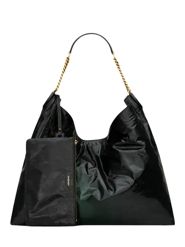 Saint Laurent Hortense Bag In Shiny Leather - Black