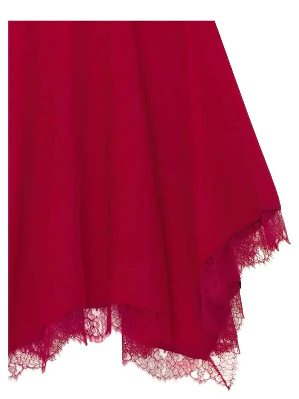 Alexander McQueen A-line Dress With Lace Trim - Red