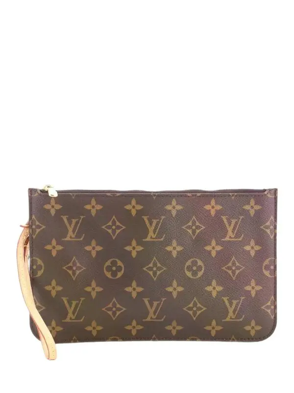 LOUIS VUITTON Monogram Canvas Large Pouch - Brown
