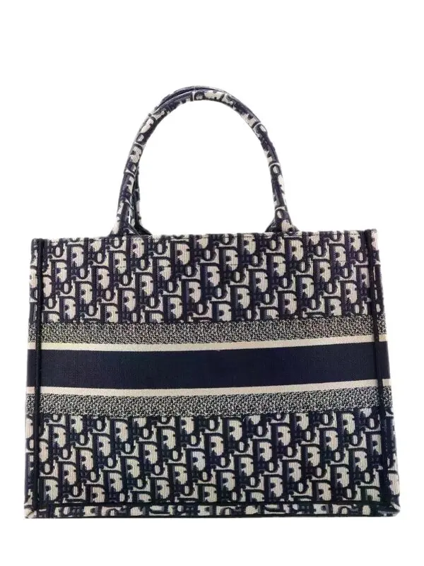 Dior Book Oblique Canvas Medium Tote Bag - Blue