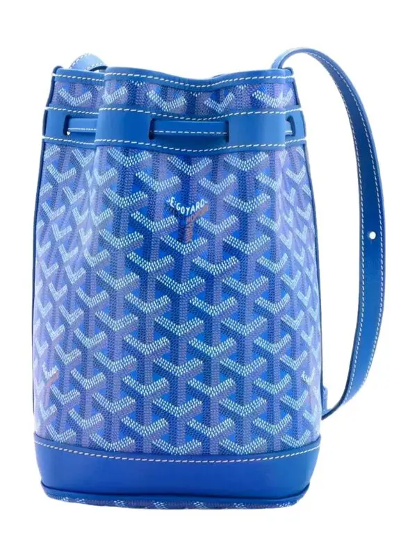Goyard Petit Flot Coated Canvas Pm Bucket Bag - Blue