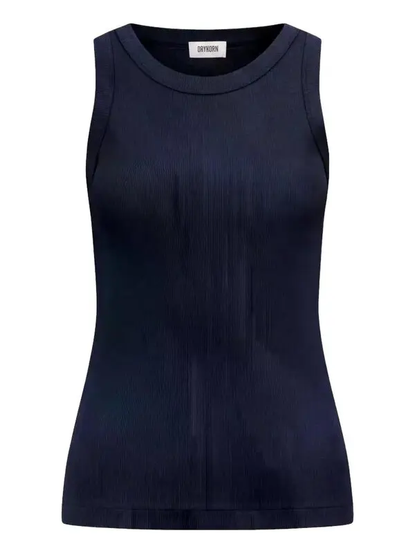 DRYKORN Olina Ribbed-knit Tank Top - Blue