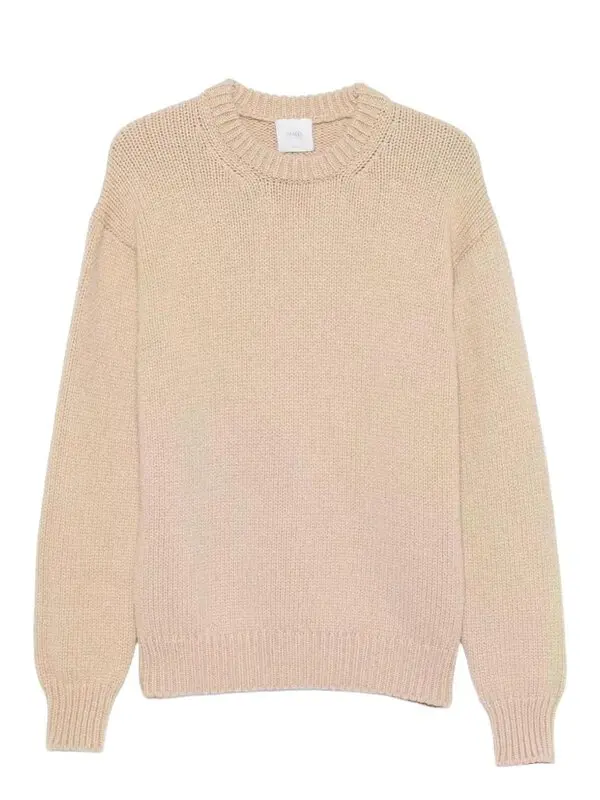 Malo Crew Neck Ribbed Knit Sweater - Neutrals