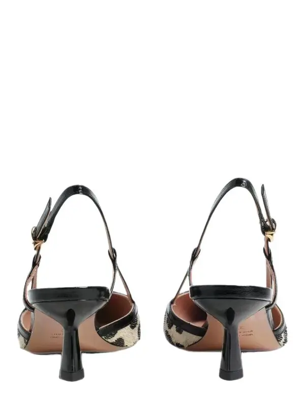 Roberto Festa Dora Polka-dot Slingback Heeled Pumps - Black