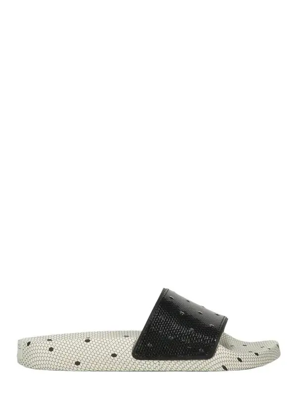 Red Valentino Point D'esprit Open-toe Sliders - Black