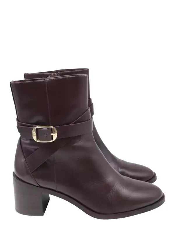 STUART WEITZMAN Buckled Zip-up Ankle Boots - Brown