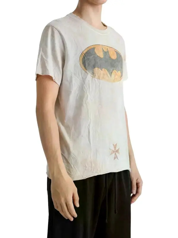 SAITOS Batman Graphic-print Distressed T-shirt - Neutrals