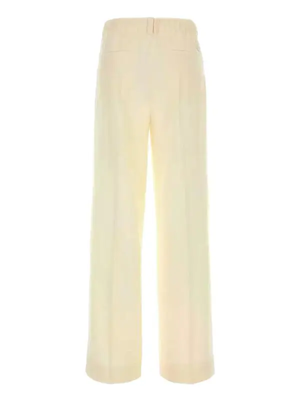 Moncler Wool Gabardine Tailored Trousers - Neutrals