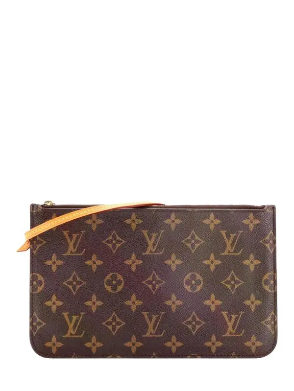LOUIS VUITTON Monogram Canvas Large Pouch - Brown