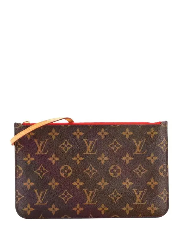 LOUIS VUITTON Monogram Canvas Large Pouch - Brown