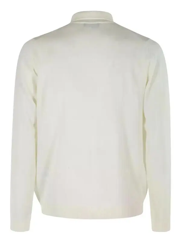 ROBERTO COLLINA Long-sleeve Polo-collar Sweater - Neutrals