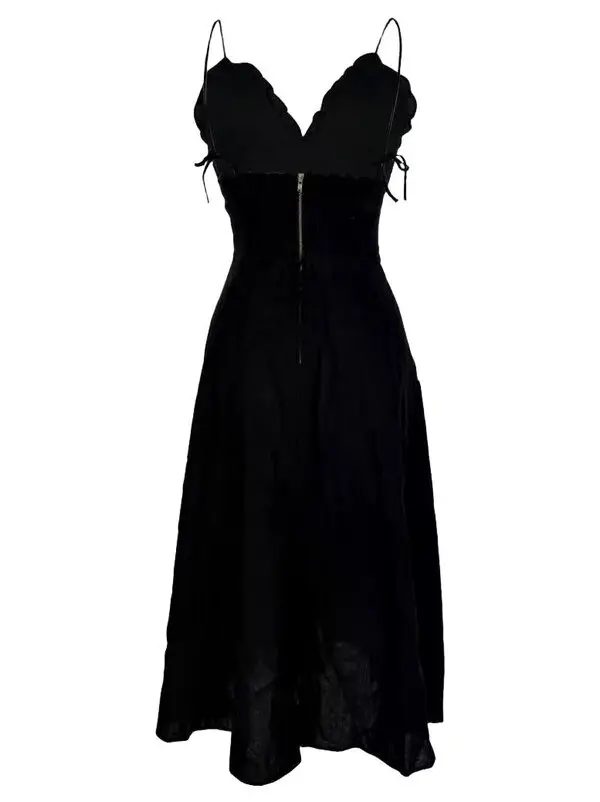 REFORMATION V-neck Sleeveless Dress - Black