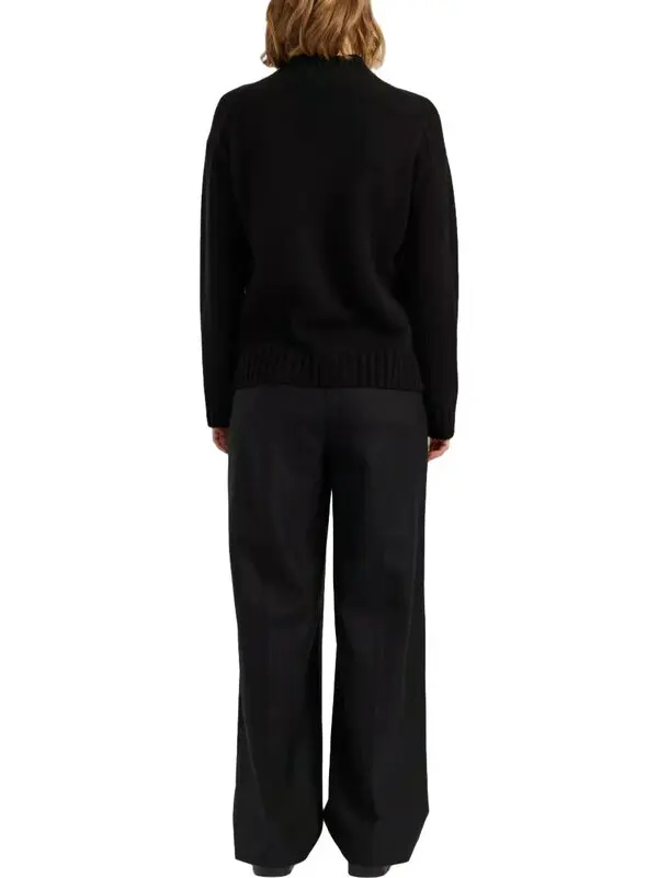 Chinti & Parker Cashmere Funnel Neck Sweater - Black