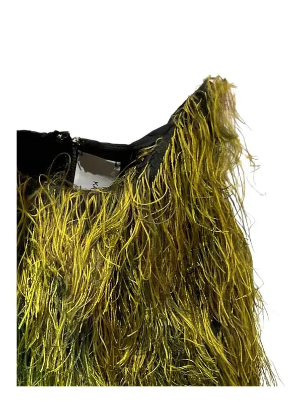KATA SZEGEDI Feather-effect Cropped Top - Green