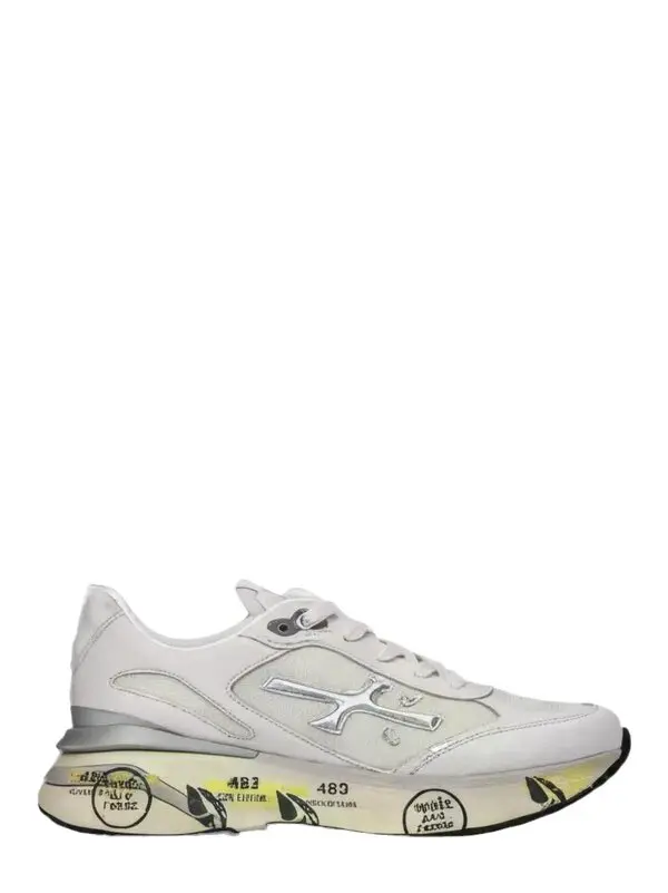 Premiata Logo Patch Panelled Sneakers - Neutrals