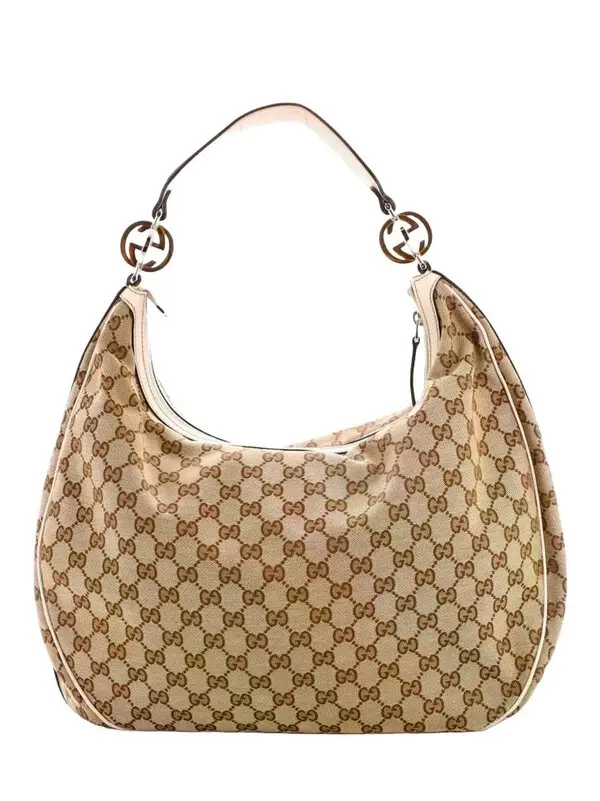 Gucci Gg Canvas Large Hobo Bag - Brown
