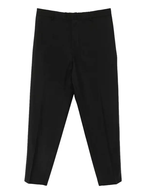 JIL SANDER Straight-leg Cotton Trousers - Black