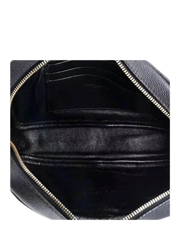 Saint Laurent Lou Camera Bag Matelasse Chevron Leather Mini Crossbody Bag - Black