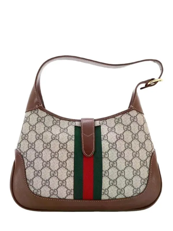 Gucci Jackie 1961 Gg Coated Canvas Small Hobo Bag - Brown