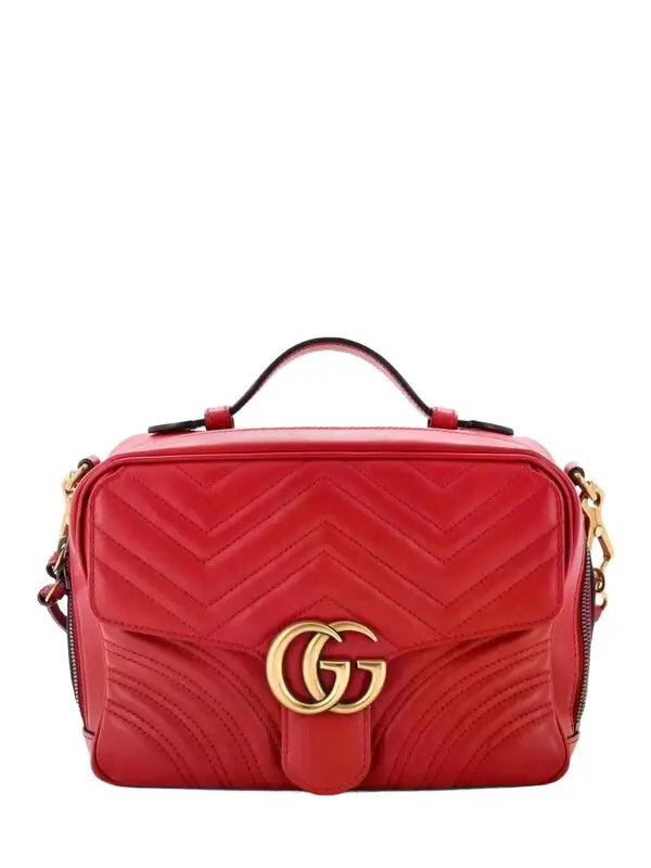 Gucci Gg Marmont Matelassé Leather Camera Bag - Red