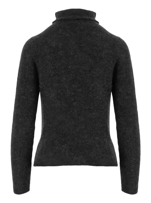 Bruno Manetti Sequin-embellished Turtleneck Sweater - Grey