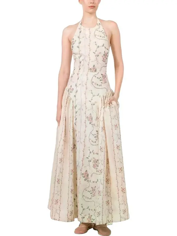 Agua Bendita Balsa Navegante Maxi Dress - Neutrals