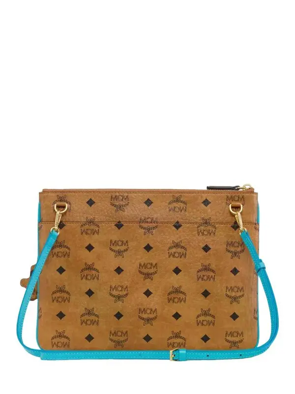 Mcm Visetos Logo-print Pouch - Brown