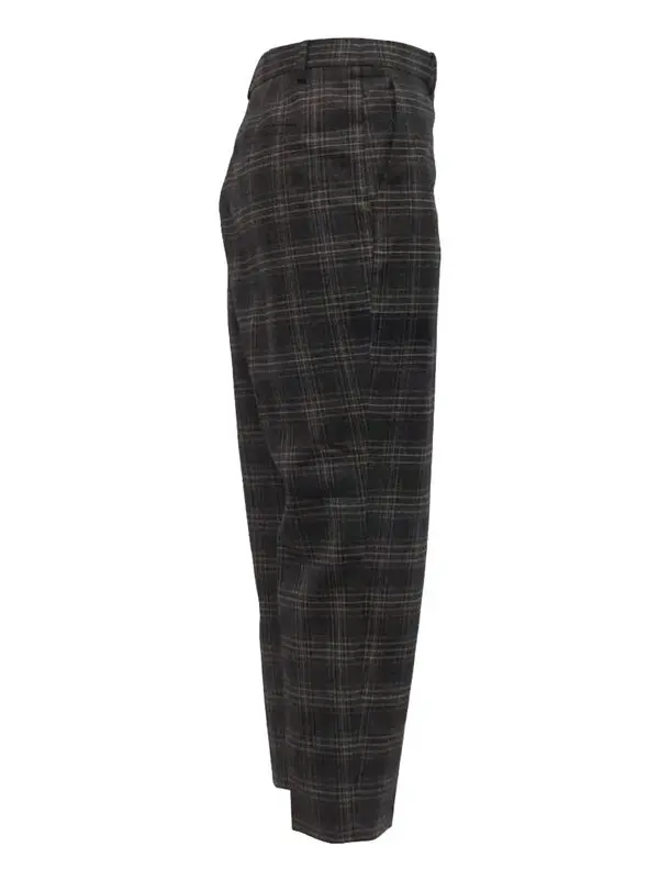 Theory Treeca Plaid Trousers - Grey