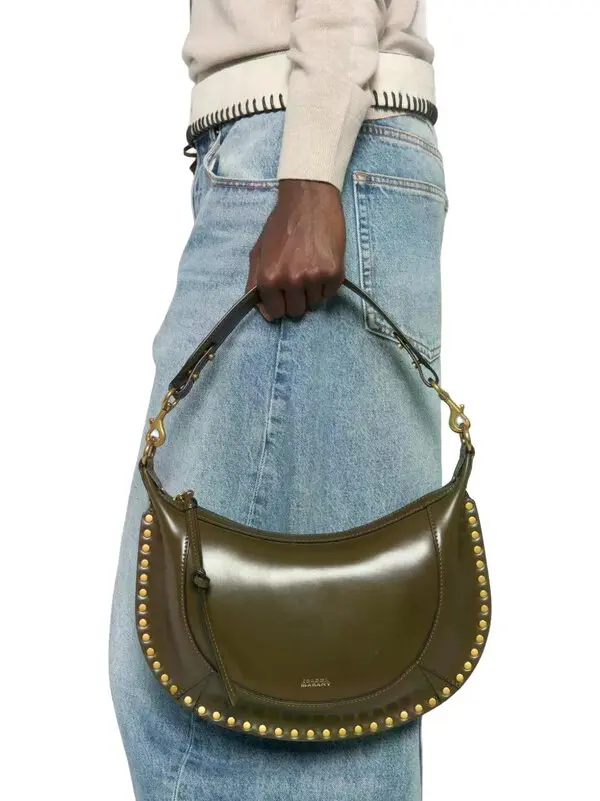 Isabel Marant Étoile Naoko Stud-embellished Shoulder Bag - Green