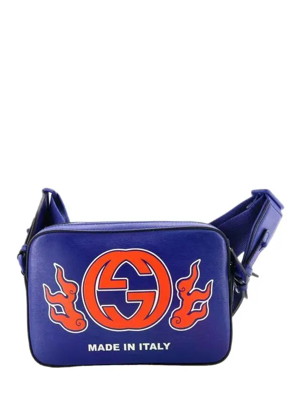 Gucci Dragon Camera Crossbody Bag - Blue