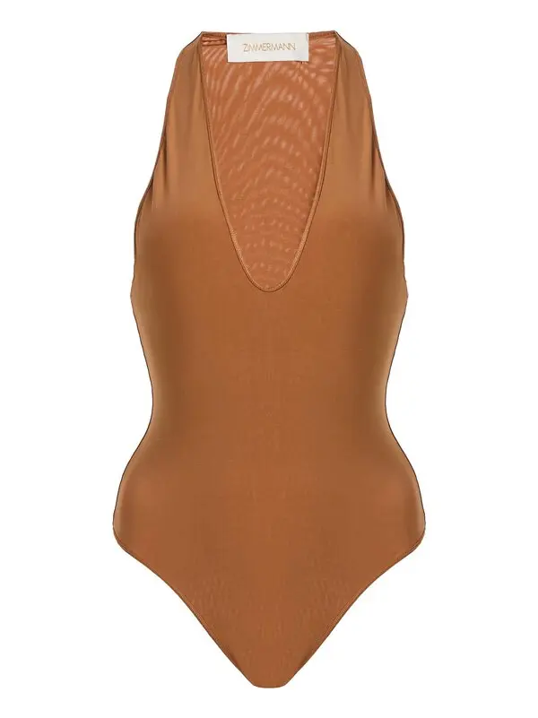Zimmermann Scoop Jersey Bodysuit - Neutral