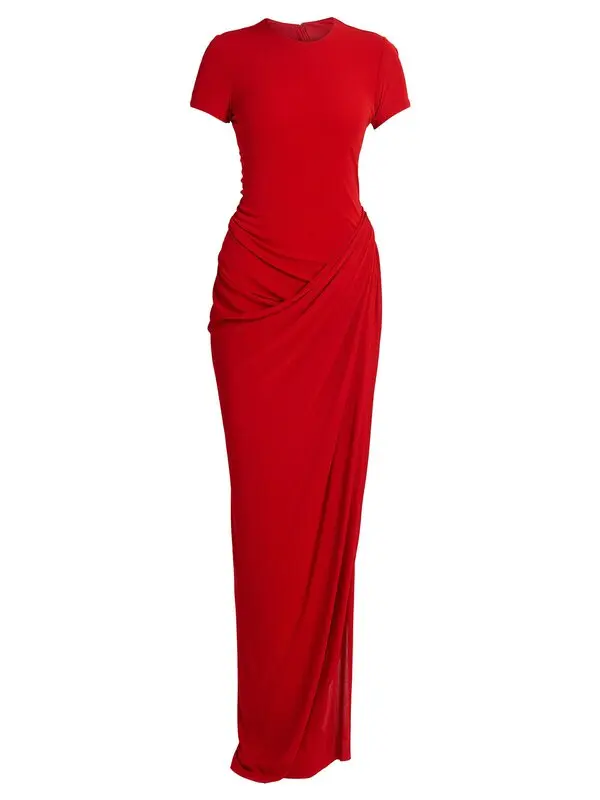 Erdem Crepe Jersey Maxi Dress - Red