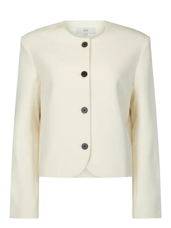 HARRIS TAPPER Exclusive Tilmens Cropped Blazer - Ivory