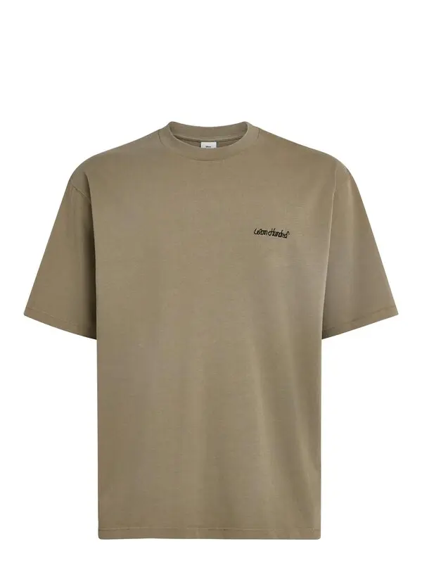 WON HUNDRED Cotton Italic Logo T-shirt - Brown