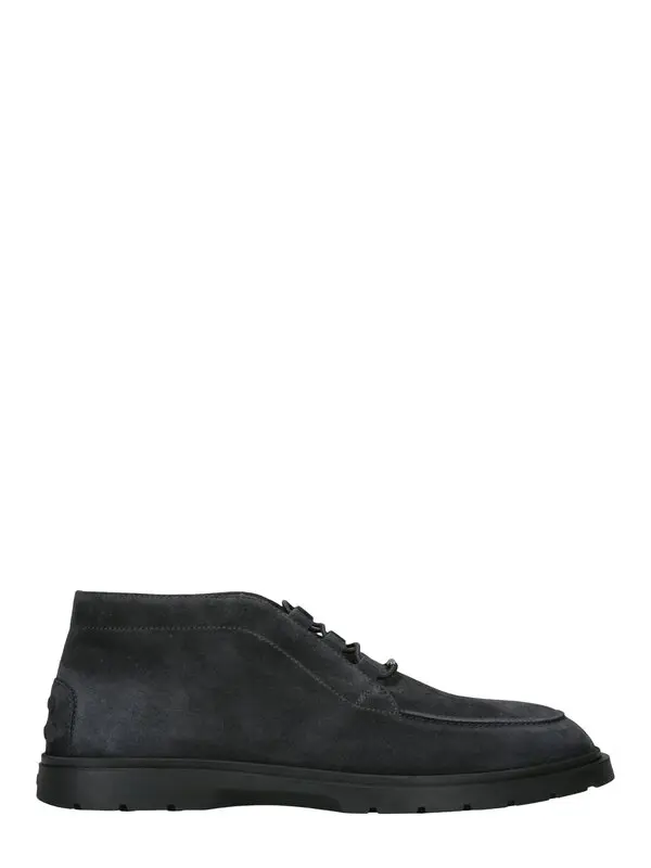 TOD'S Suede Lace-up Ankle Boots - Black