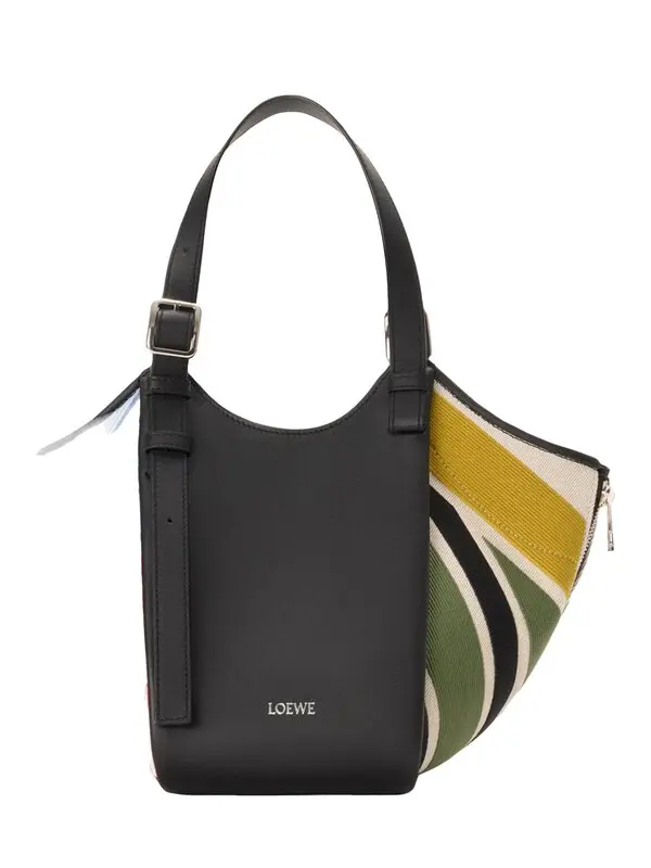 Loewe Medium Canvas Hammock Flip Tote Bag - White