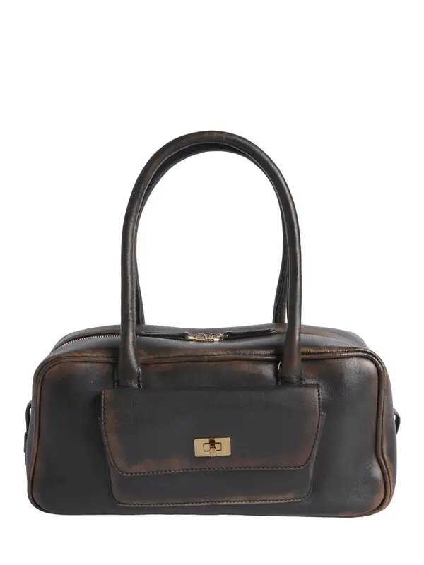 Sandro Leather Ezmehralda Top-handle Bag - Brown