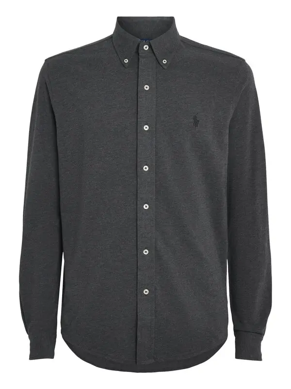 Polo Ralph Lauren Cotton Mesh Shirt - Grey