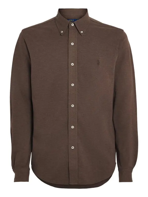 Polo Ralph Lauren Cotton Mesh Shirt - Brown